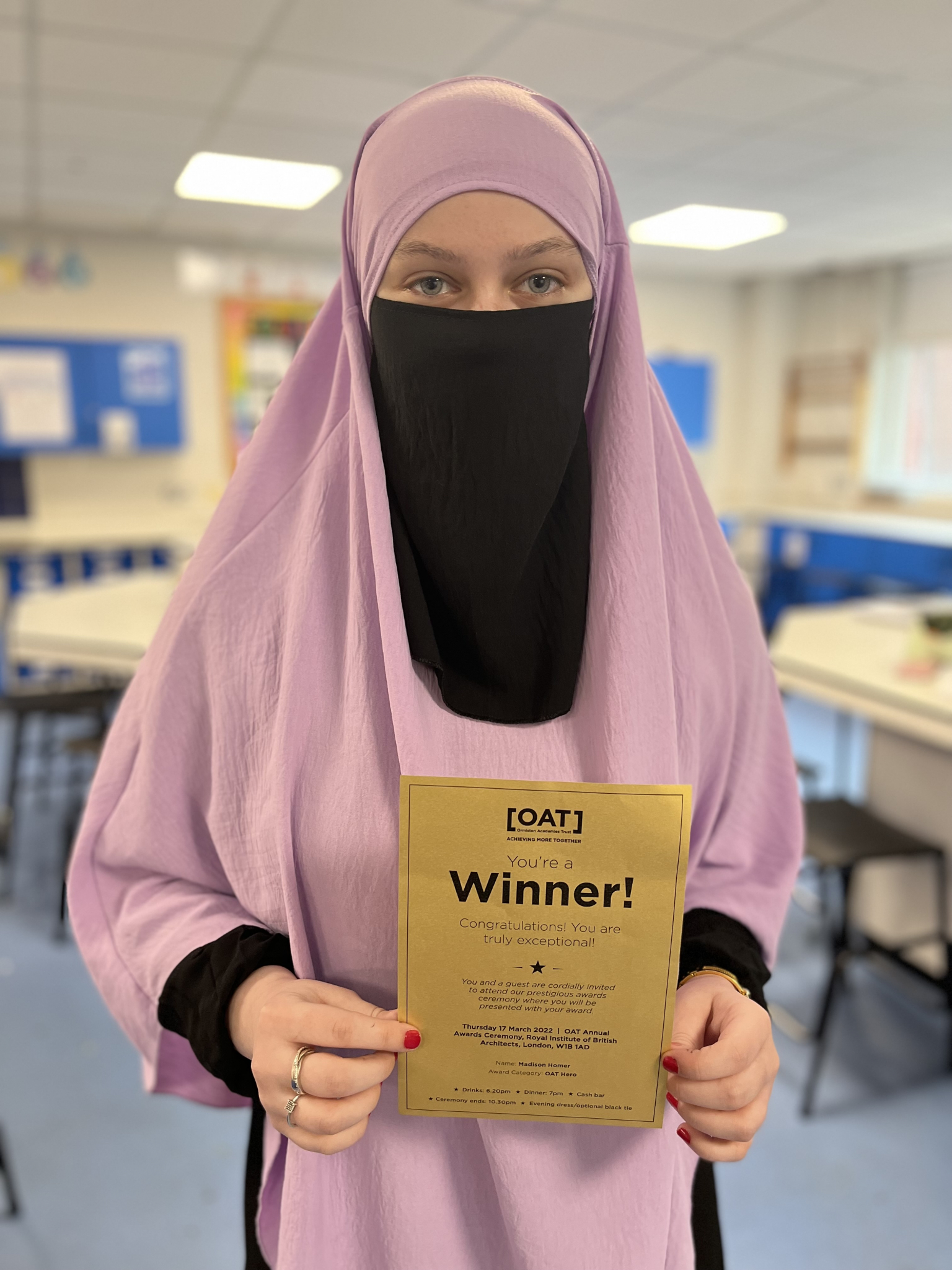 Ormiston Forge Academy - Ormiston Academies Trust (OAT) Hero Award